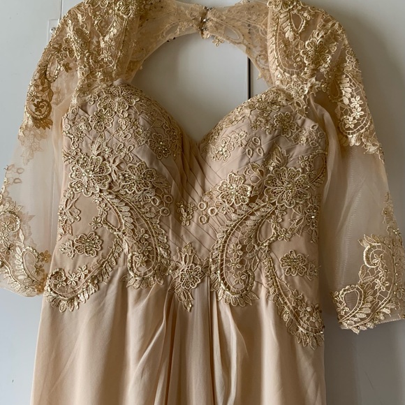 Terani Couture | Dresses | Nwt 548 Vm Collection Vneckline Beaded Lace ...